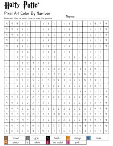 10 Free Harry Potter Color By Number Printables - Kim and Carrie